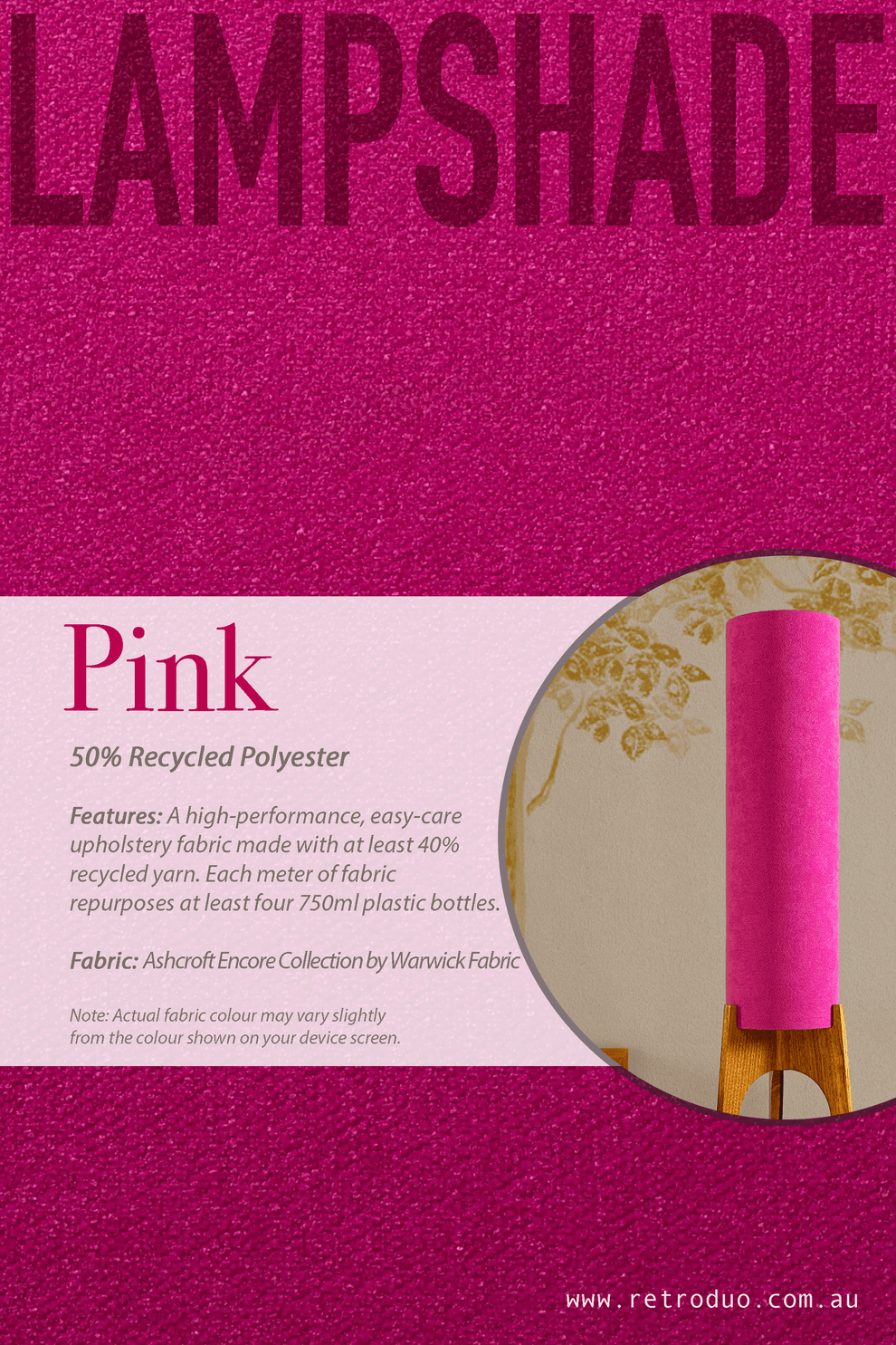 Archie Rocket Floor Lamp in Pink | Handmade by RETRO DUO